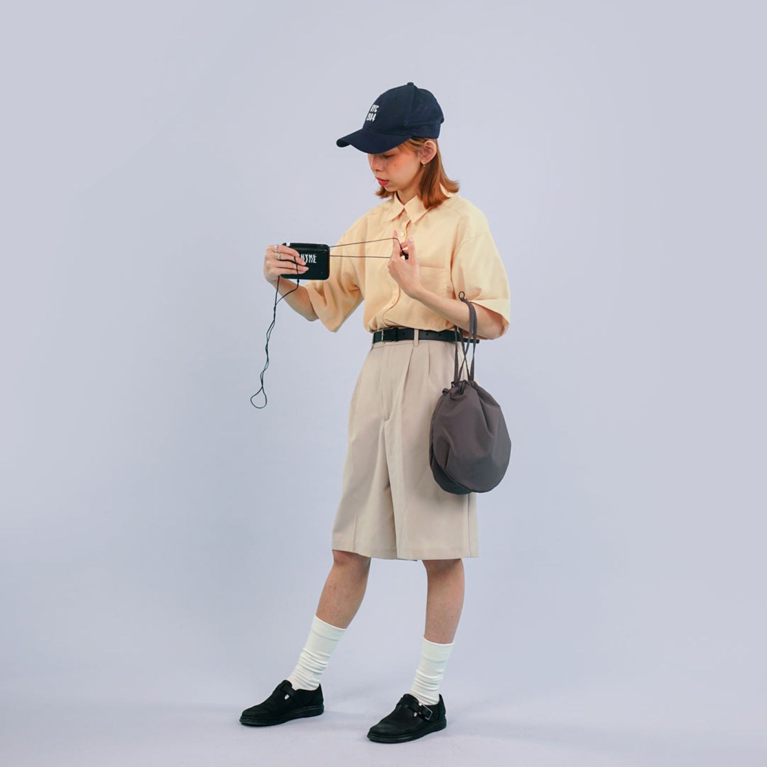 Hellolulu Kate 2 Way Oval Sling L (Iron Gray) - Hellolulu Singapore