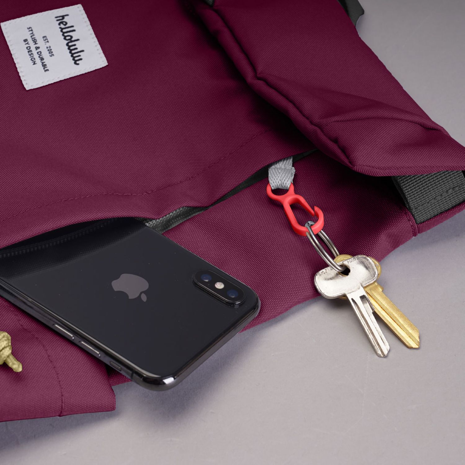 Hellolulu Mini Tate Backpack (Wine) - Hellolulu Singapore