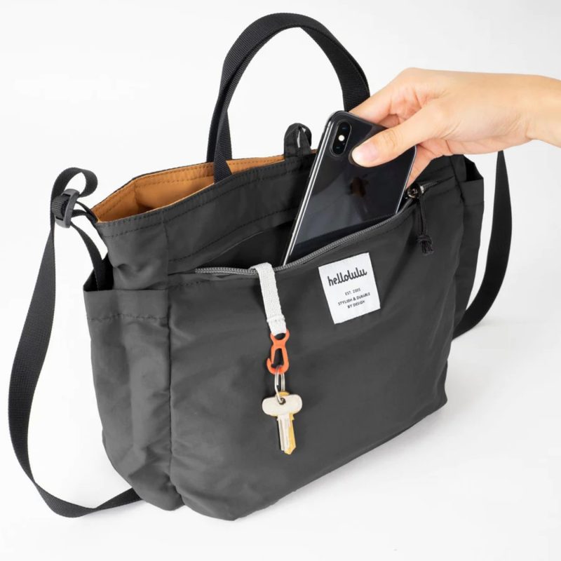 Hellolulu Jolie Double Sided 2 Way Shoulder Bag (Toffee-Slate Gray ...